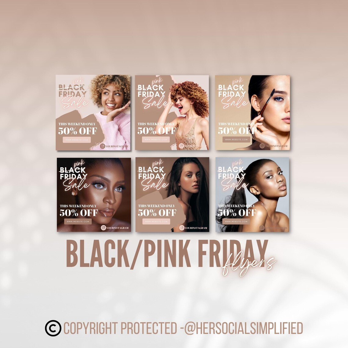 Pink Friday Sale Flyer Black Friday Sale Flyer Diy Instagram | Etsy