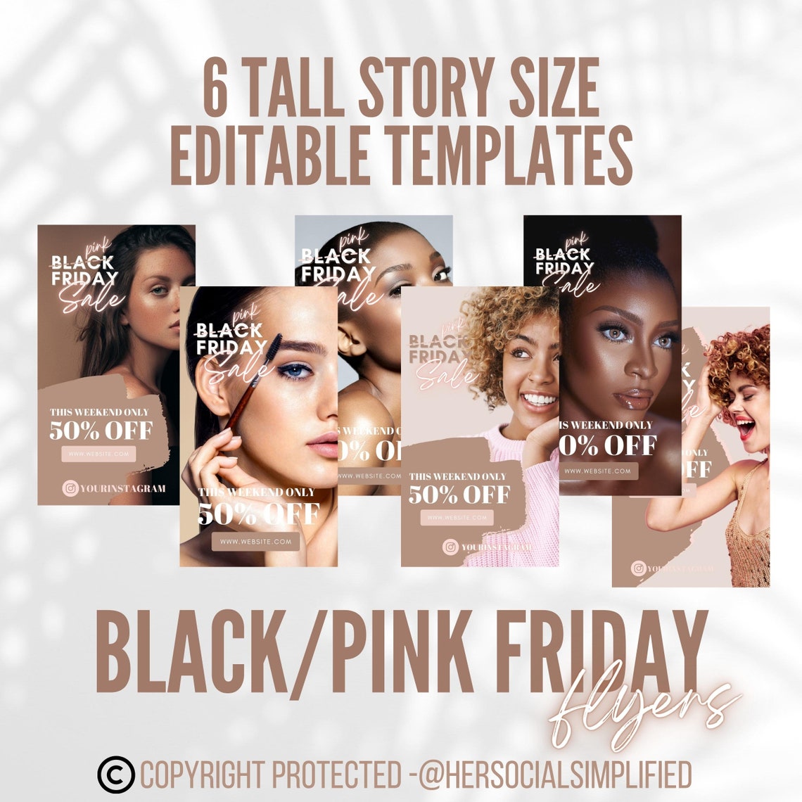 Pink Friday Sale Flyer Black Friday Sale Flyer Diy Instagram | Etsy