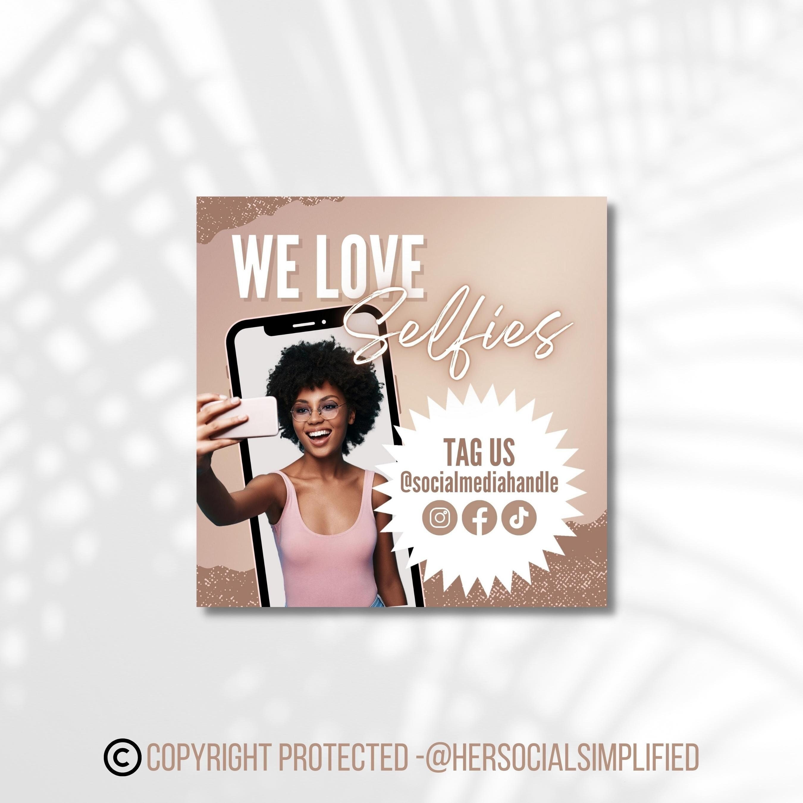 Tag Us in Your Selfies Flyer - Etsy