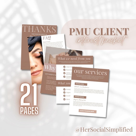 PMU Marketing Packet 21 Page Client Interest Packet to Send - Etsy