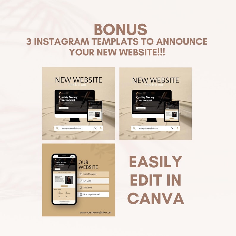 Signing Agent Notary Website Template See Demo Easily Edit - Etsy