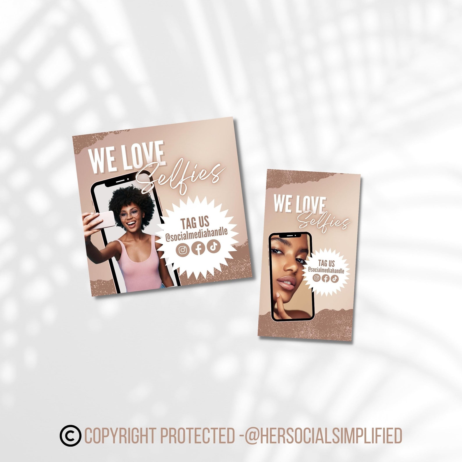 Tag Us in Your Selfies Flyer | Etsy