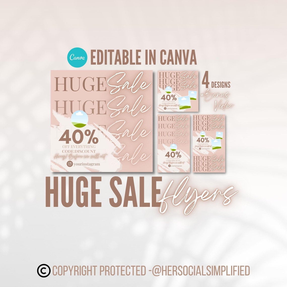 Huge Sale Video and Flyer and Story Fully Editable Using - Etsy