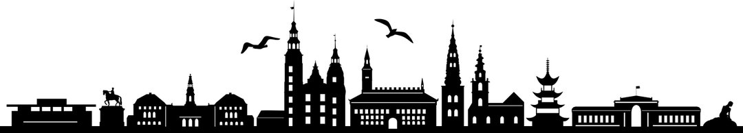 COPENHAGEN Denmark City SKYLINE Outline Silhouette Vector Svg Eps Jpg ...