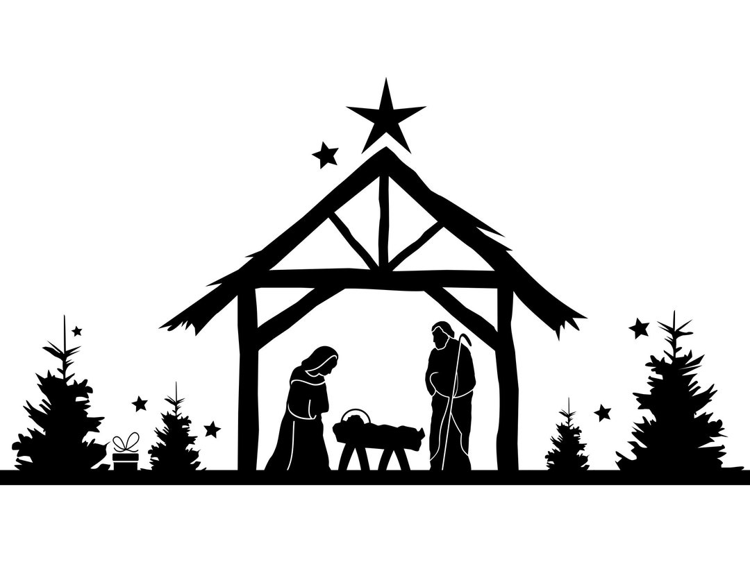 Nativity Silhouette Vector