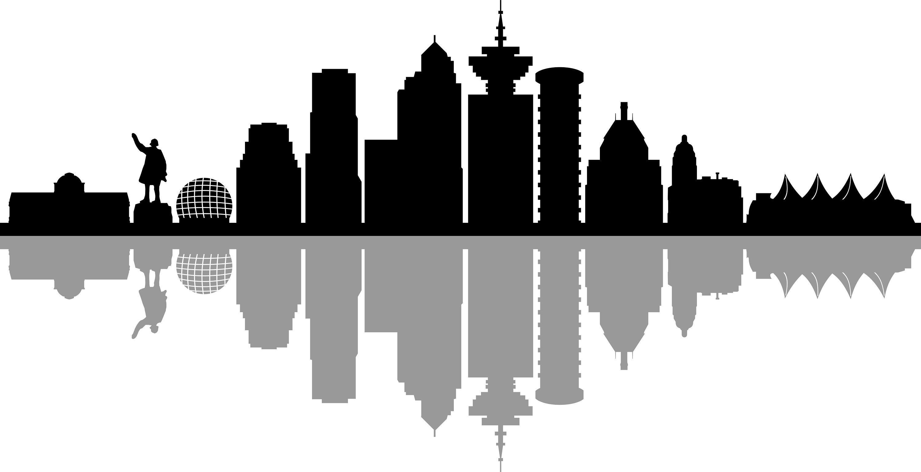 VANCOUVER CANADA Skyline Outline Silhouette VECTOR Svg Eps Jpg Png ...