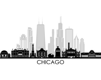 PEORIA Illinois USA SKYLINE City Outline Silhouette Vector | Etsy