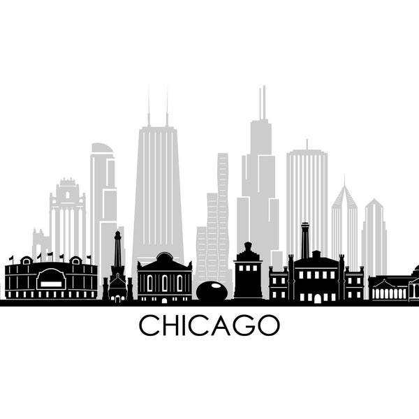 Chicago Skyline - Etsy