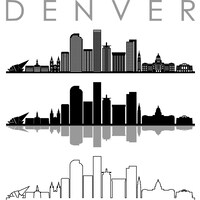 Denver Skyline - Etsy