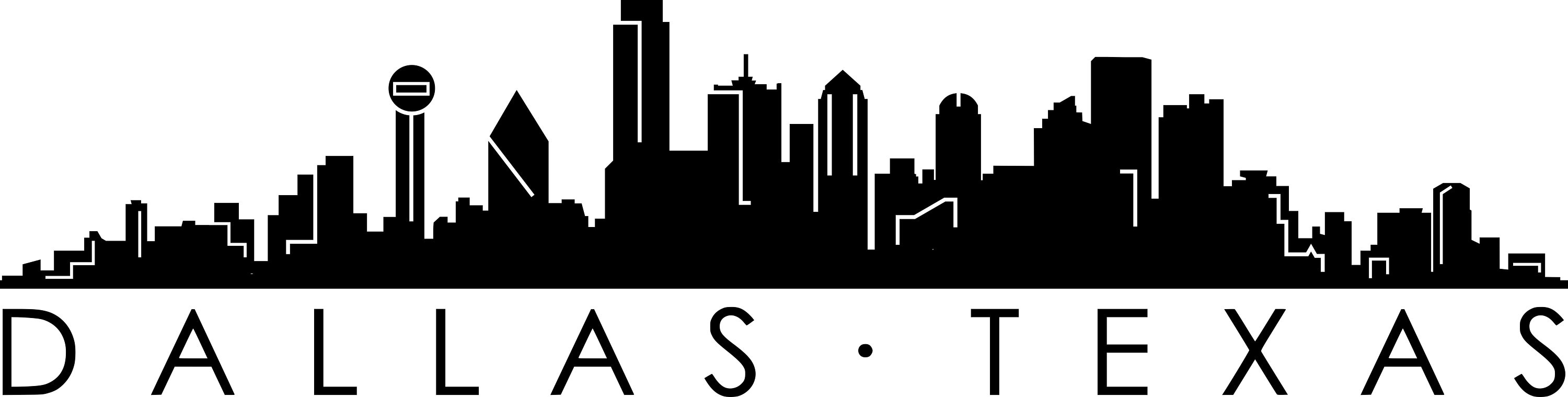 DALLAS TEXAS Skyline Outline Silhouette Vector Svg Eps Jpg Png - Etsy