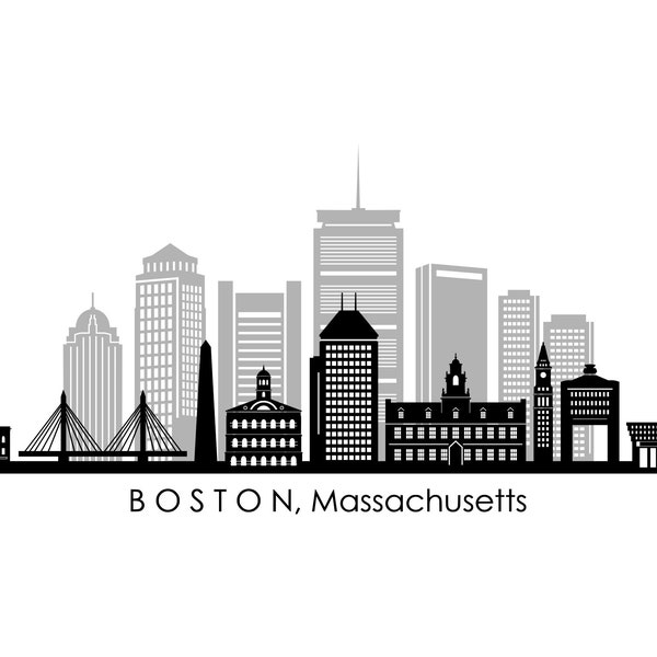 Boston Skyline - Etsy