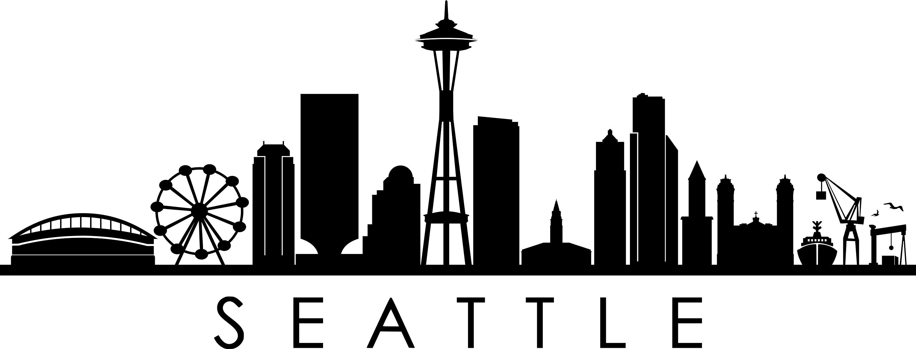 SEATTLE SKYLINE Outline Silhouette Vector Svg Eps Jpg Png - Etsy Singapore