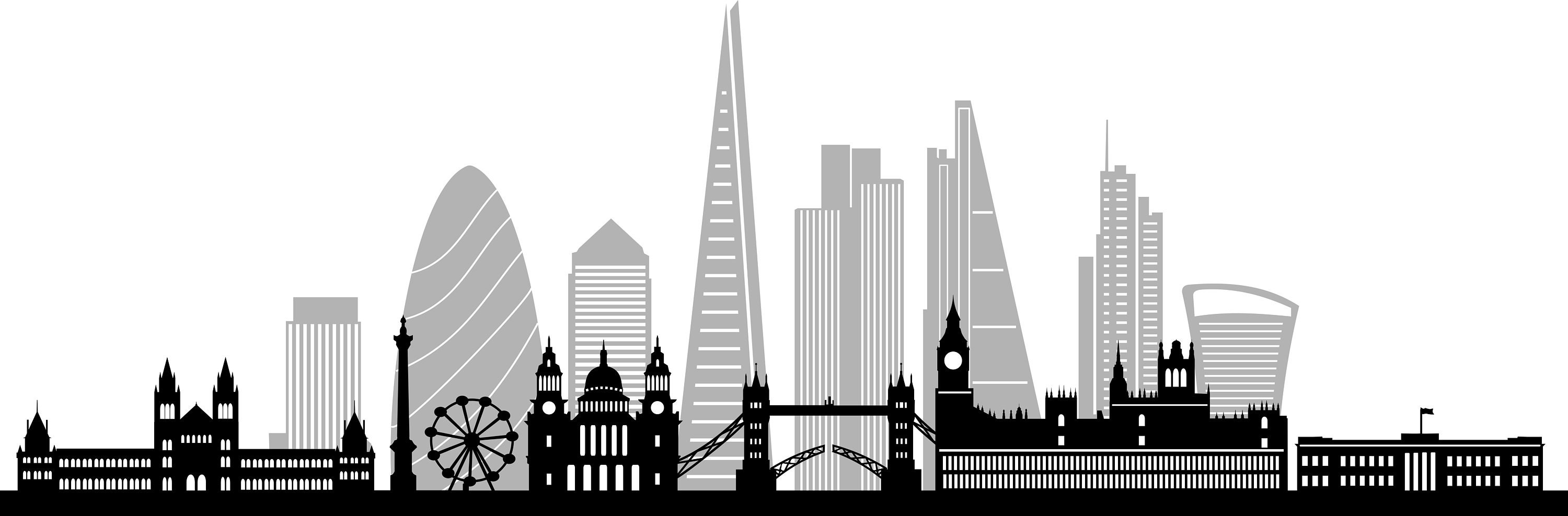 LONDON SKYLINE Outline Silhouette Vector svg eps jpg png | Etsy