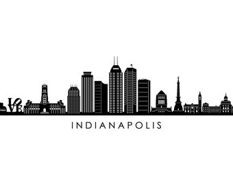Indianapolis Skyline Svg - Etsy