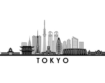 Tokyo Skyline Svg - Etsy