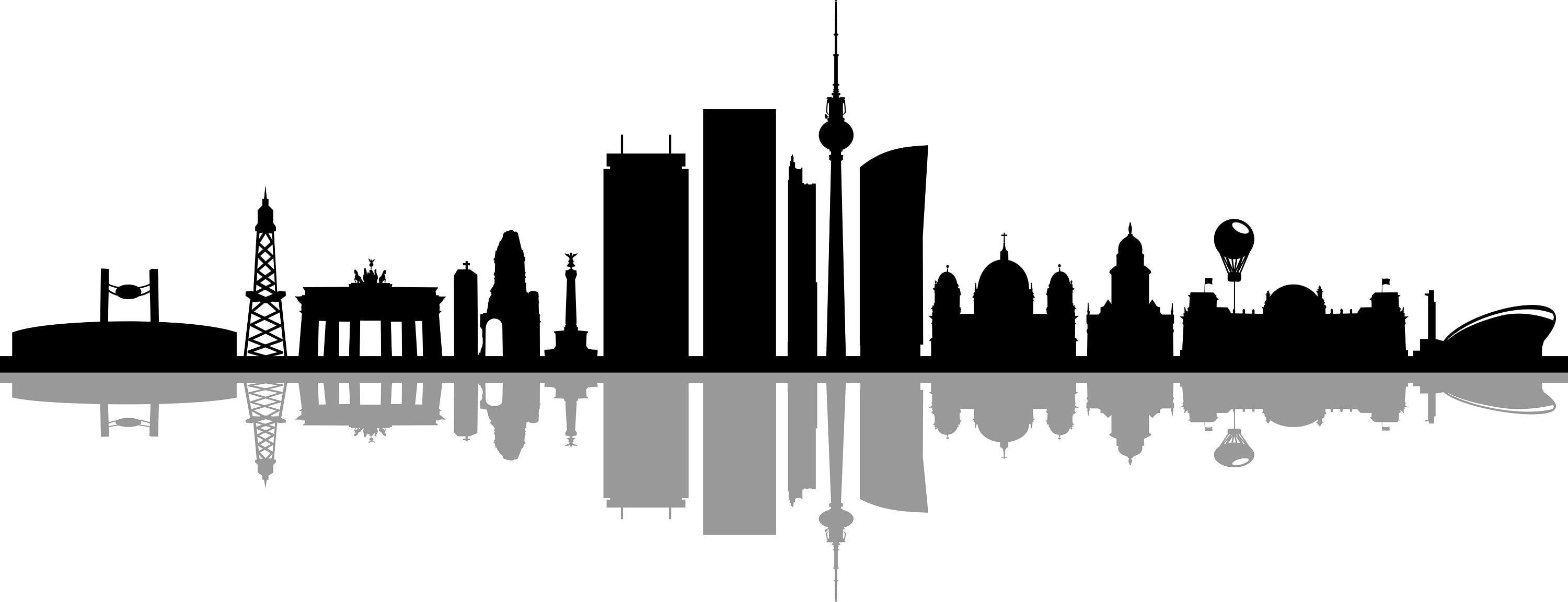 BERLIN GERMANY City SKYLINE Outline Silhouette Vector svg eps | Etsy