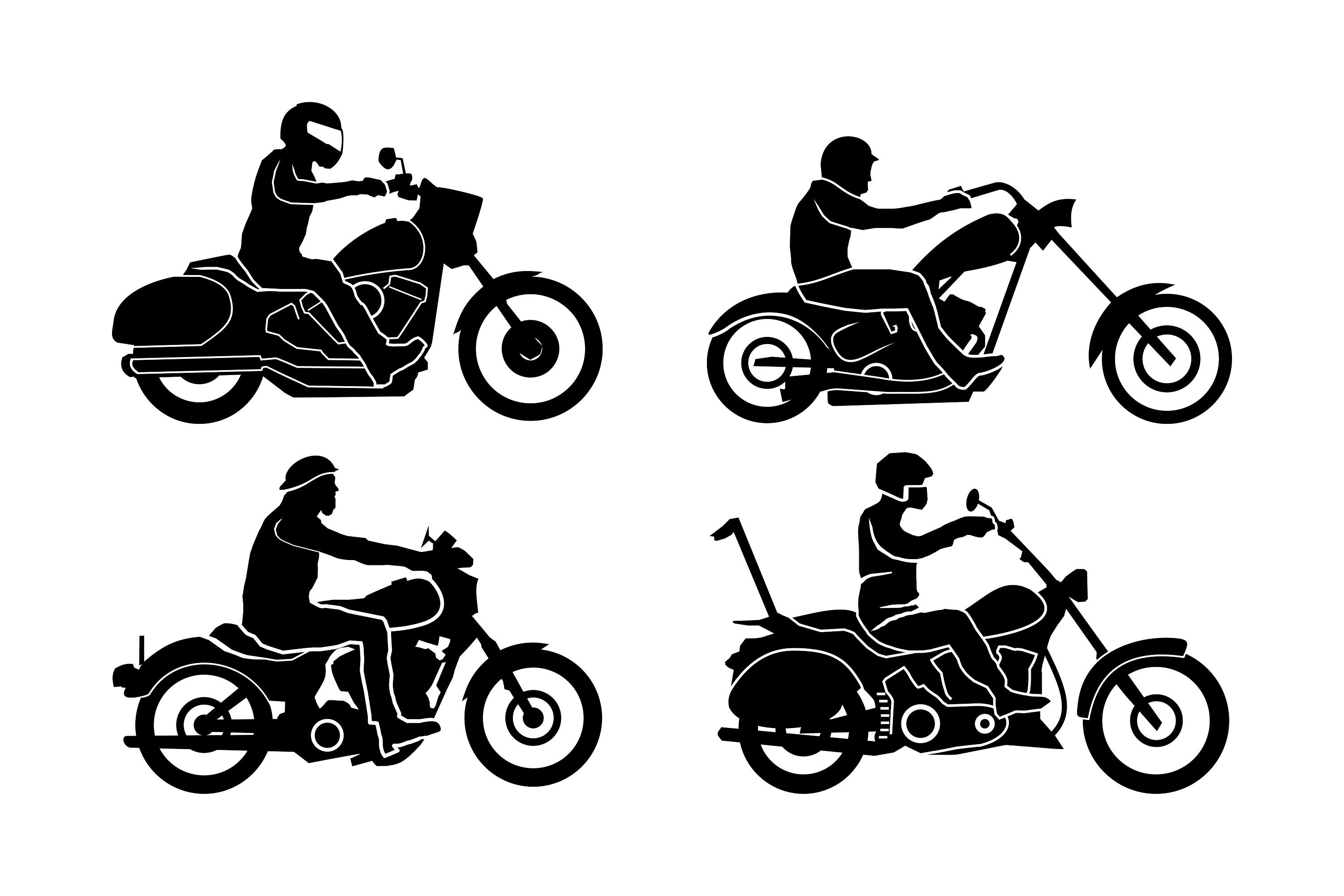Harley Motorcycle Rider Silhouette