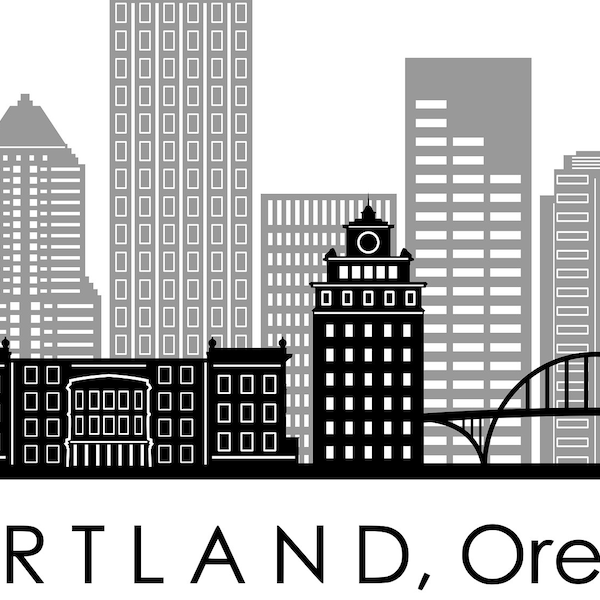 Svg Portland, Oregon Skyline Svg File - Etsy