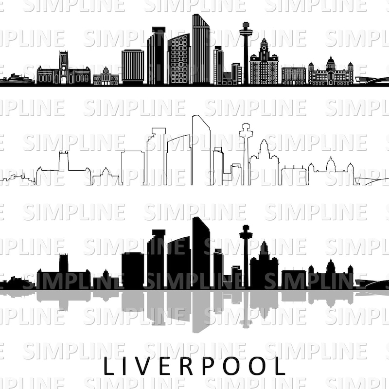 Liverpool Skyline Svg - Etsy UK