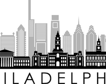 Philadelphia Skyline Outline Svg - Etsy