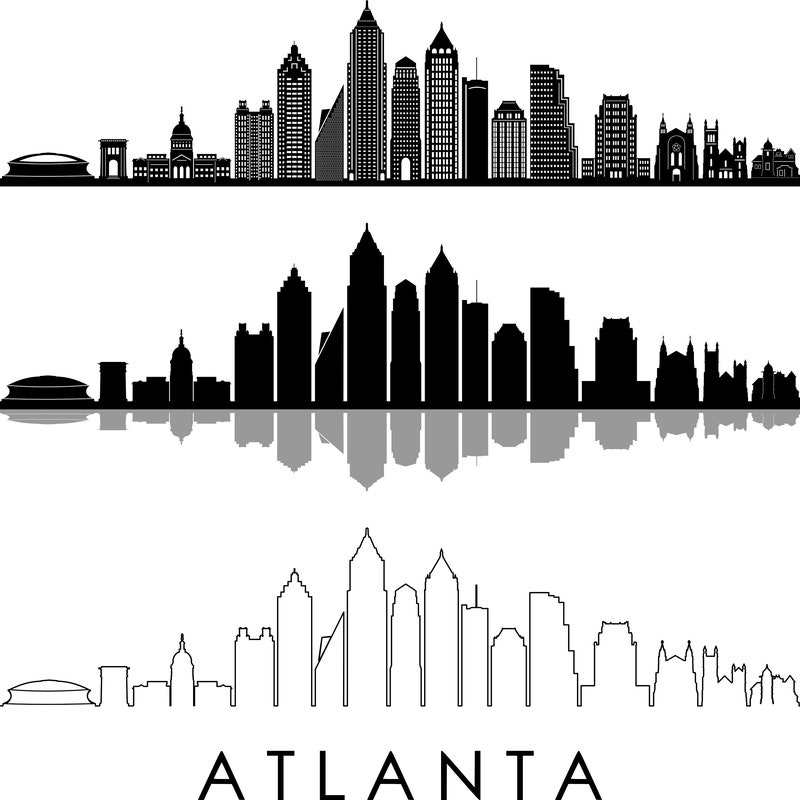 Atlanta Skyline - Etsy
