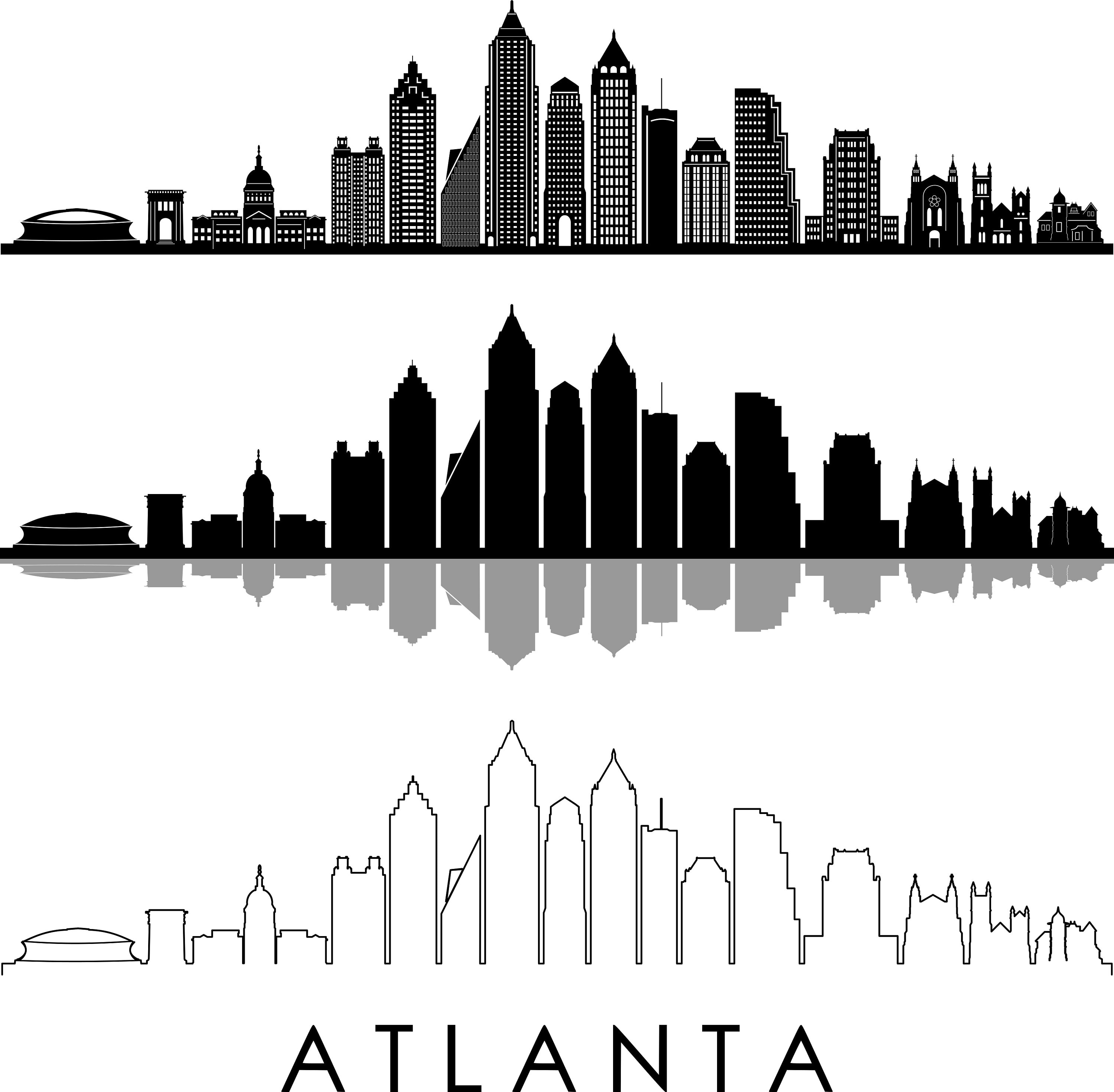 Atlanta Skyline Silhouette