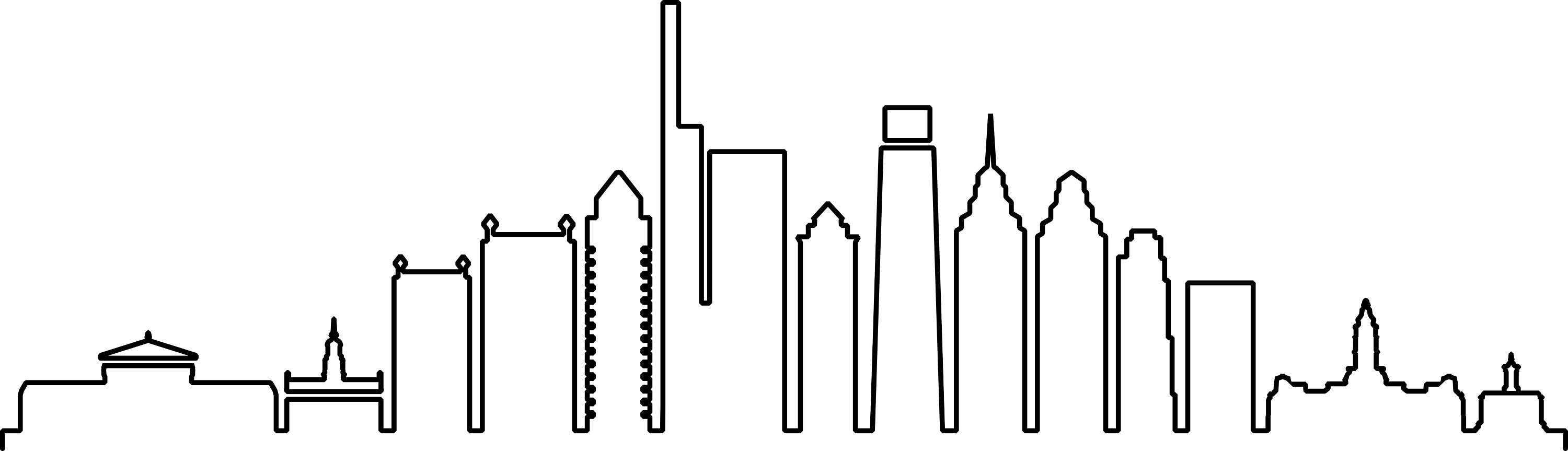 Philadelphia Skyline Outline