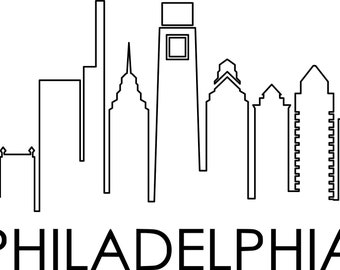Philadelphia Skyline Outline Svg - Etsy