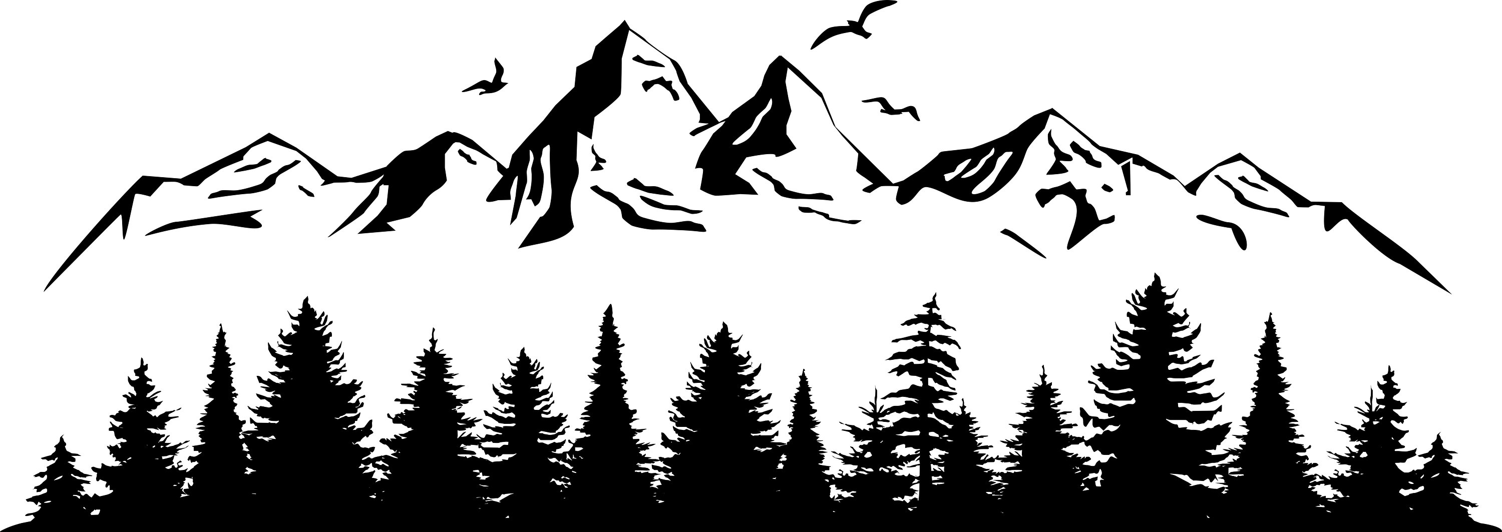 Mountain Forest Silhouette