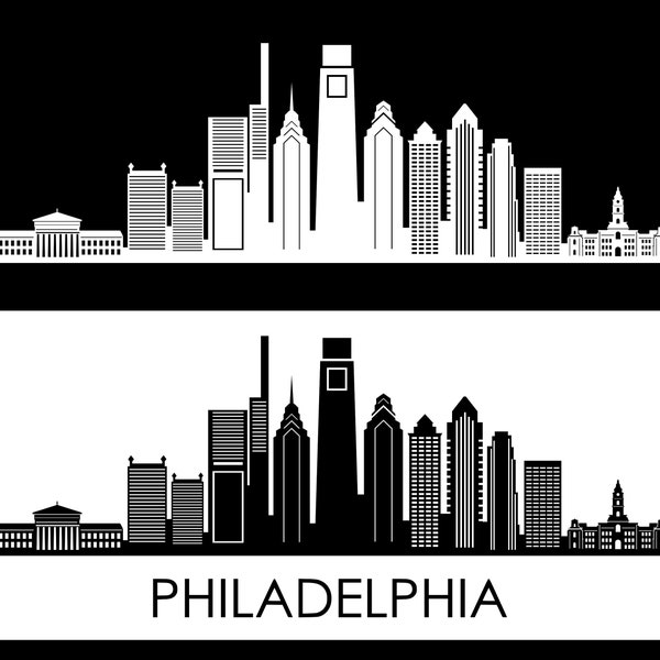Philadelphia Outline Skyline Svg - Etsy