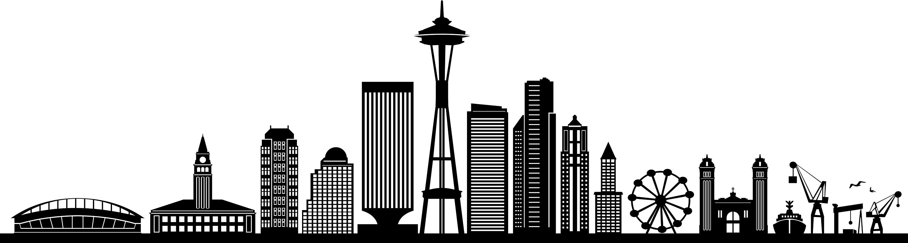 Seattle Skyline Silhouette Related