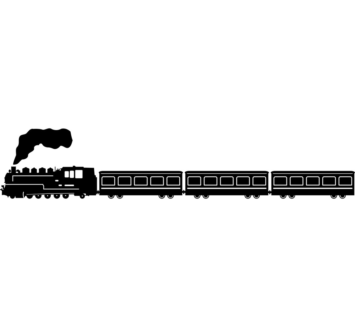 LOK ZUG DAMPFLOK Umriss Silhouette Vektor Grafik svg eps jpg png - Etsy.de