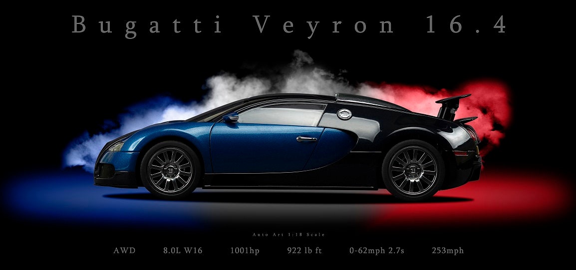 Bugatti Veyron, Diecast Model by Auto Art, Poster, Car Spec List ...