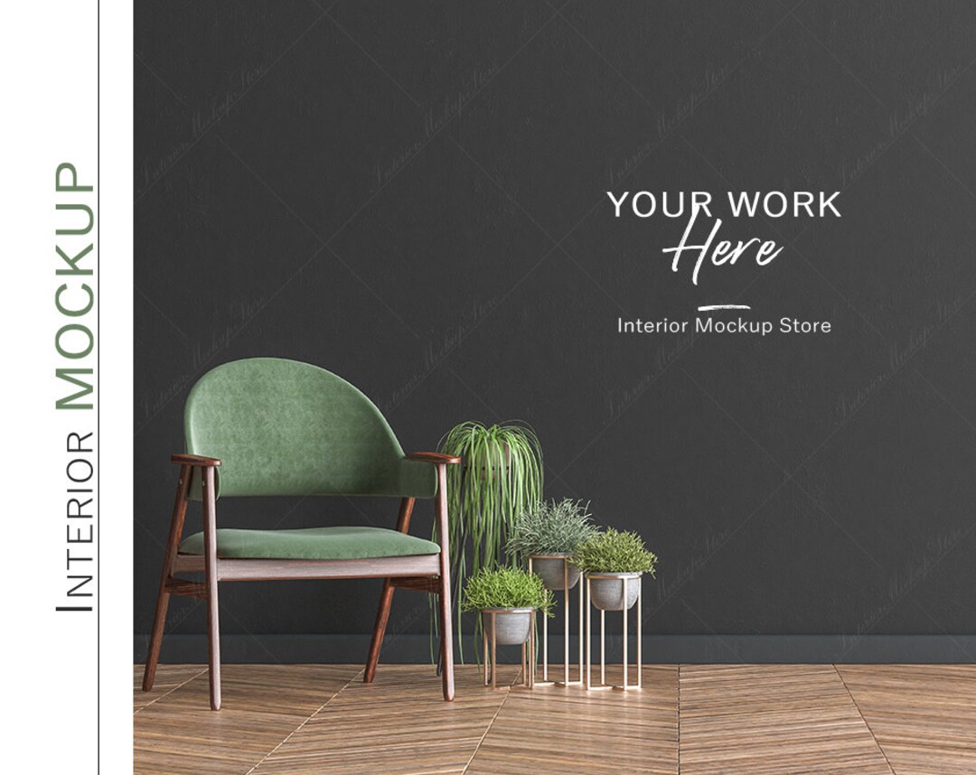 Empty Wall Mockup, Minimalist Mockup, Living Room Mockup, Interior ...