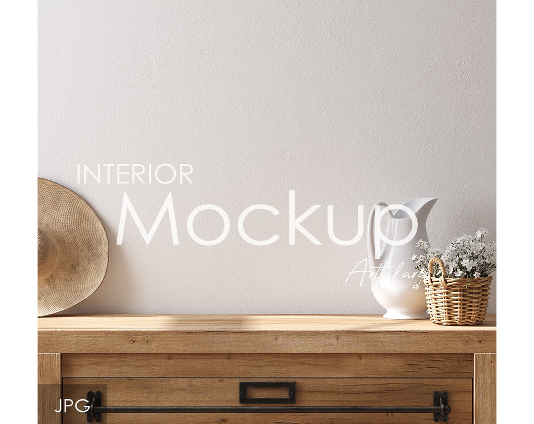 Blank Wall, Empty Wall Mockup, Minimalist Mockup, Living Room Mockup ...