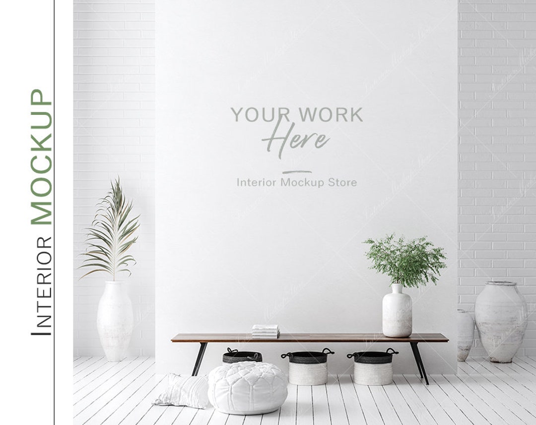 Blank Wall, Empty Wall Mockup, Minimalist Mockup, Living Room Mockup ...