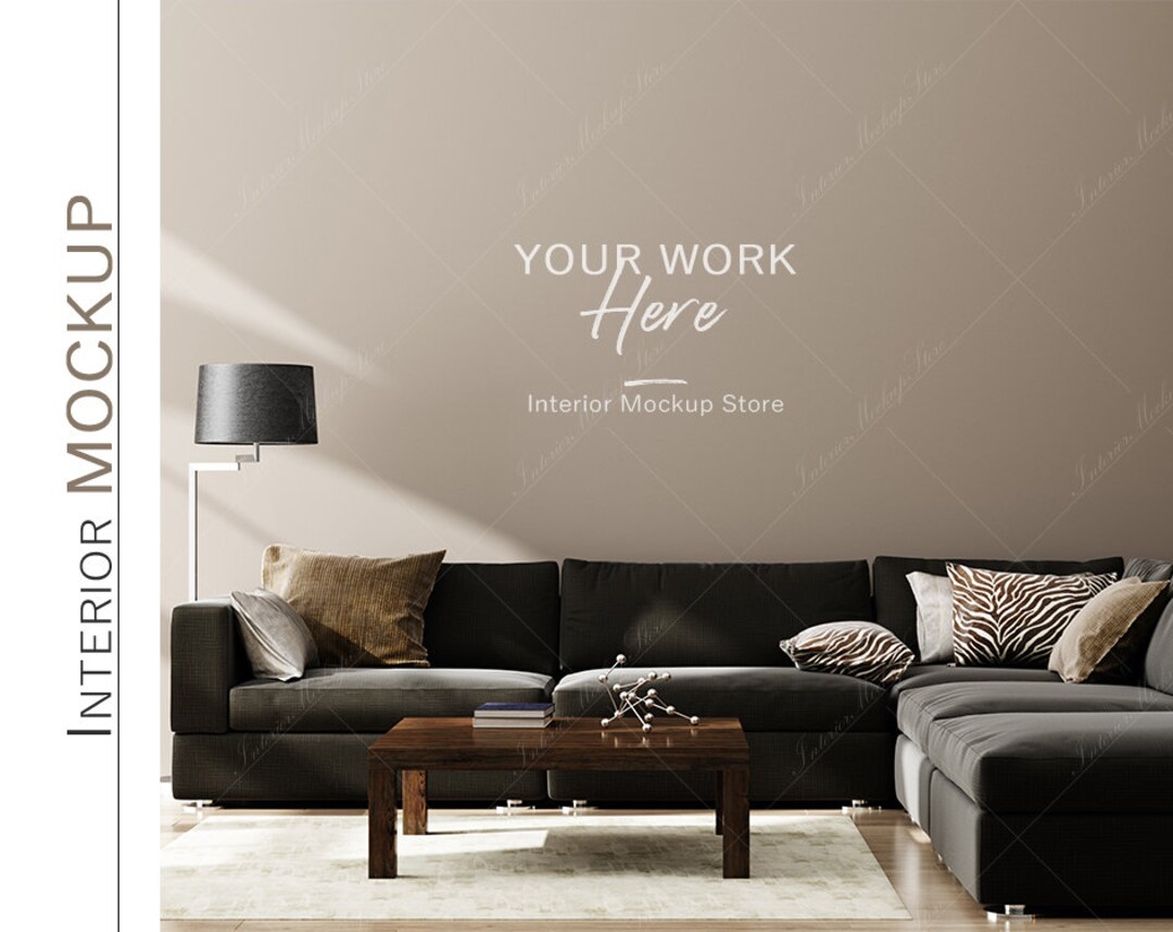 Empty Wall Mockup, Minimalist Mockup, Living Room Mockup, Interior ...