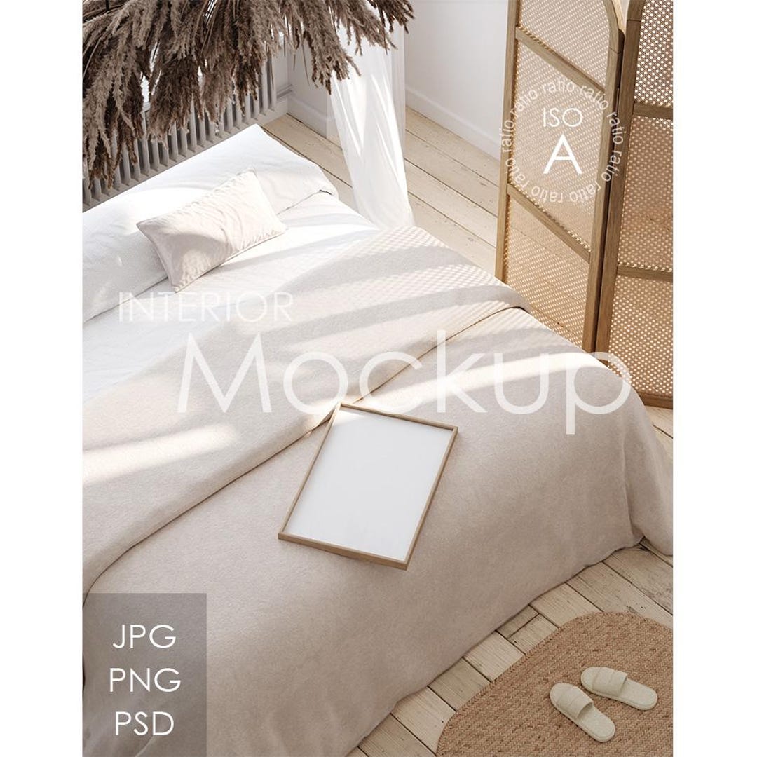 ISO A Poster Mockup, Frame Mock Up, Boho Frame Mockup, Print Mockup ...