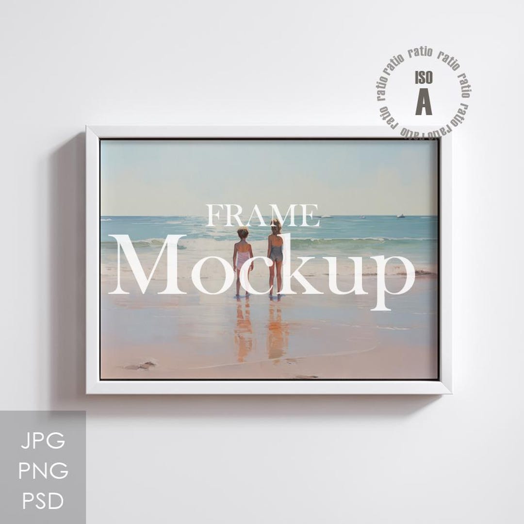 Float Framed Canvas ISO A, White Frame With Canvas Inside, Horizontal ...