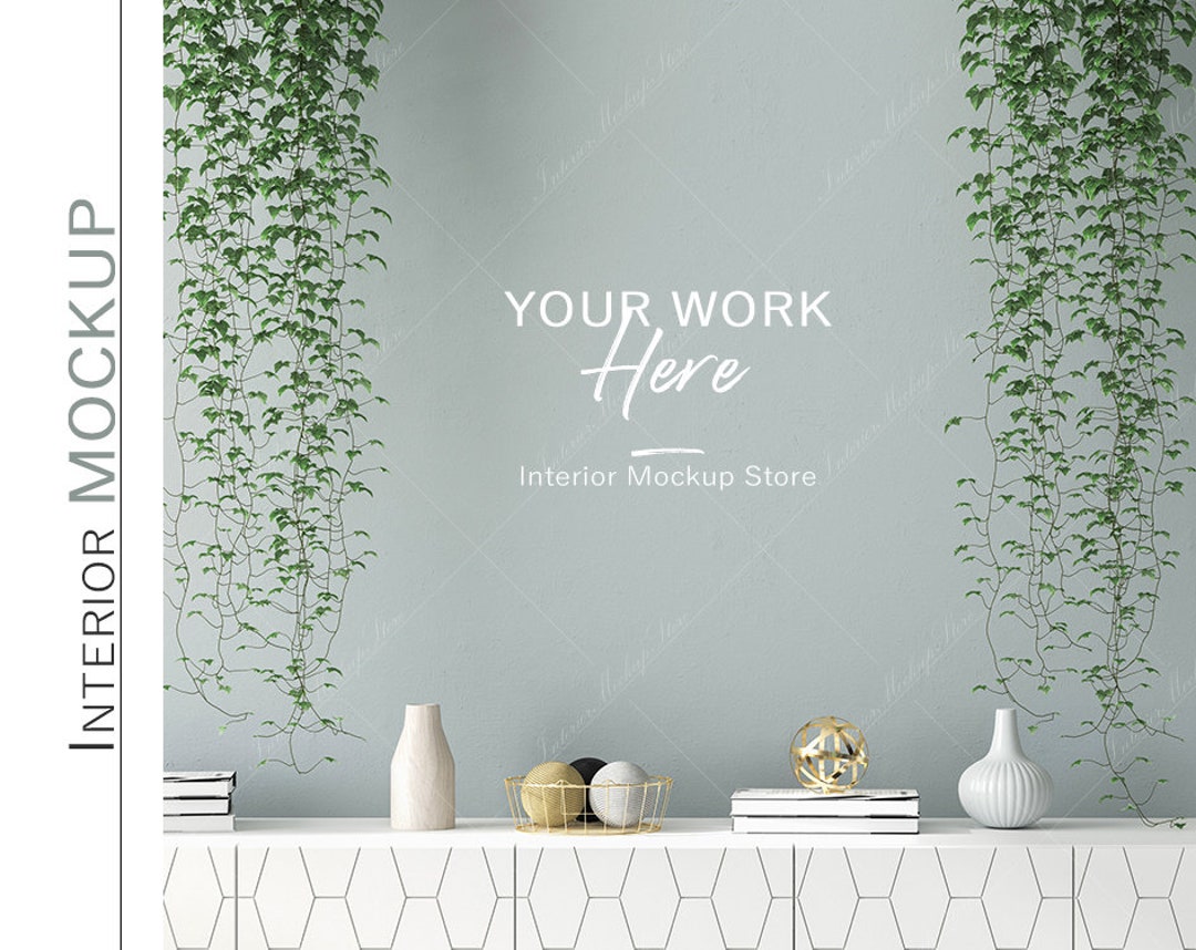 Empty Wall Mockup, Minimalist Mockup, Living Room Mockup, Interior ...