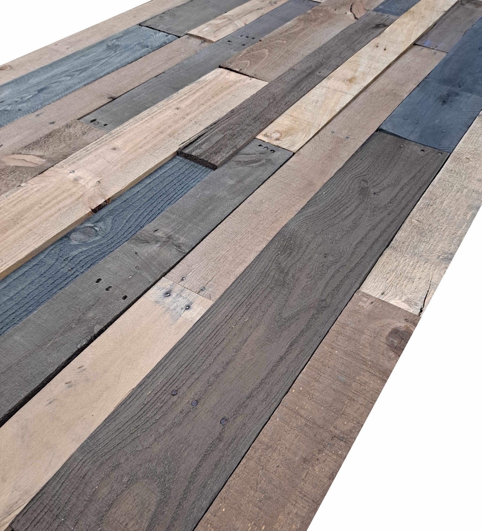 Reclaimed Wood Accent Wall - Dark Rustic Blend - 10sqft of Pallet Wall ...