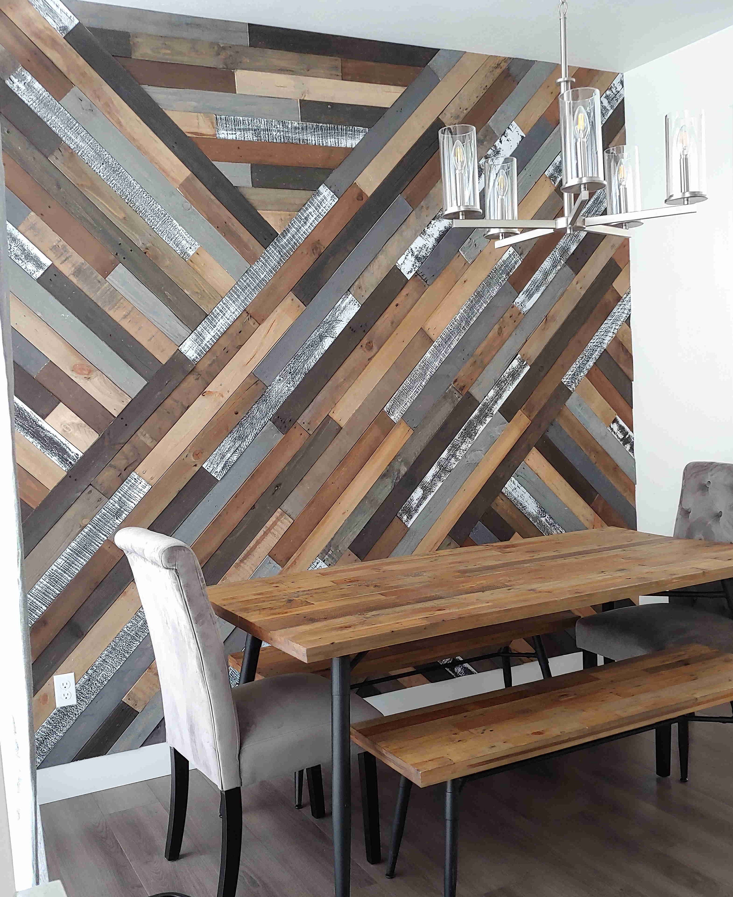Reclaimed Wood Accent Wall Rustic Winter Blend 10sqft of - Etsy