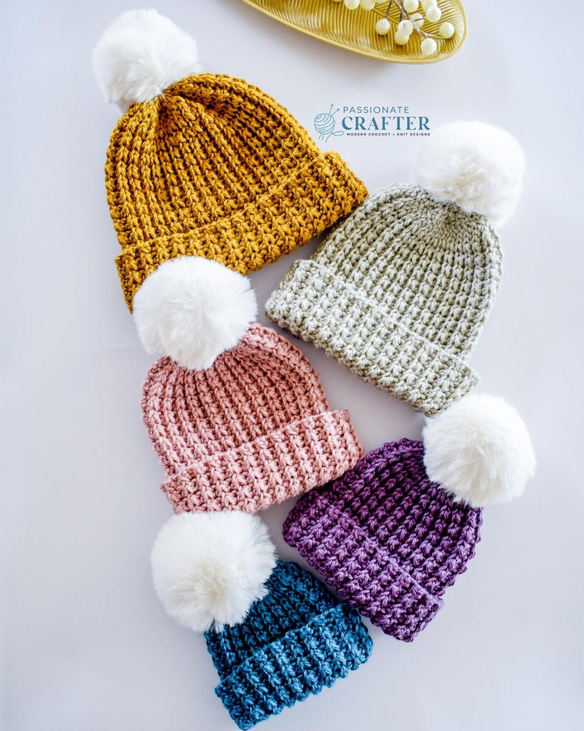 Easy Crochet Beanie Pattern PDF- Pixel Beanie Pattern in 6 Sizes ...