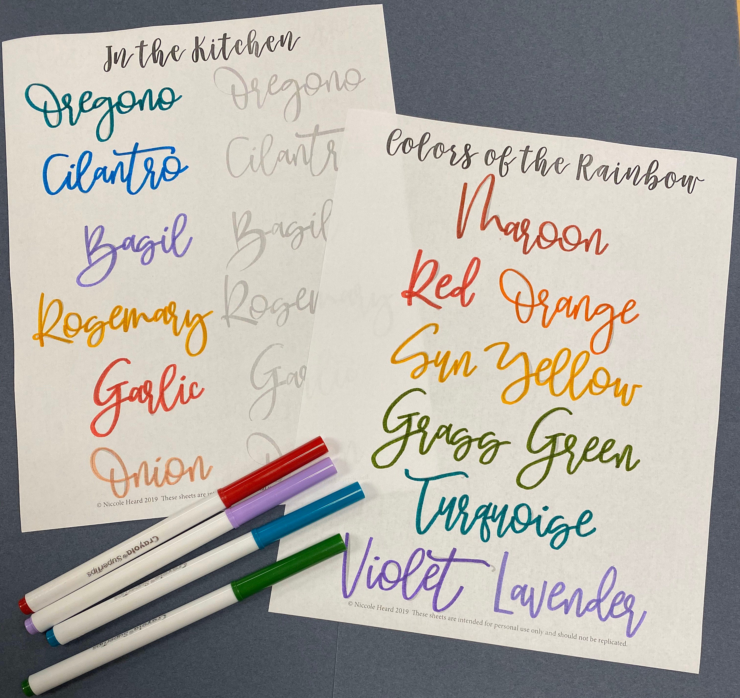 Bounce Hand Lettering Workbook- Practice Sheets - Etsy