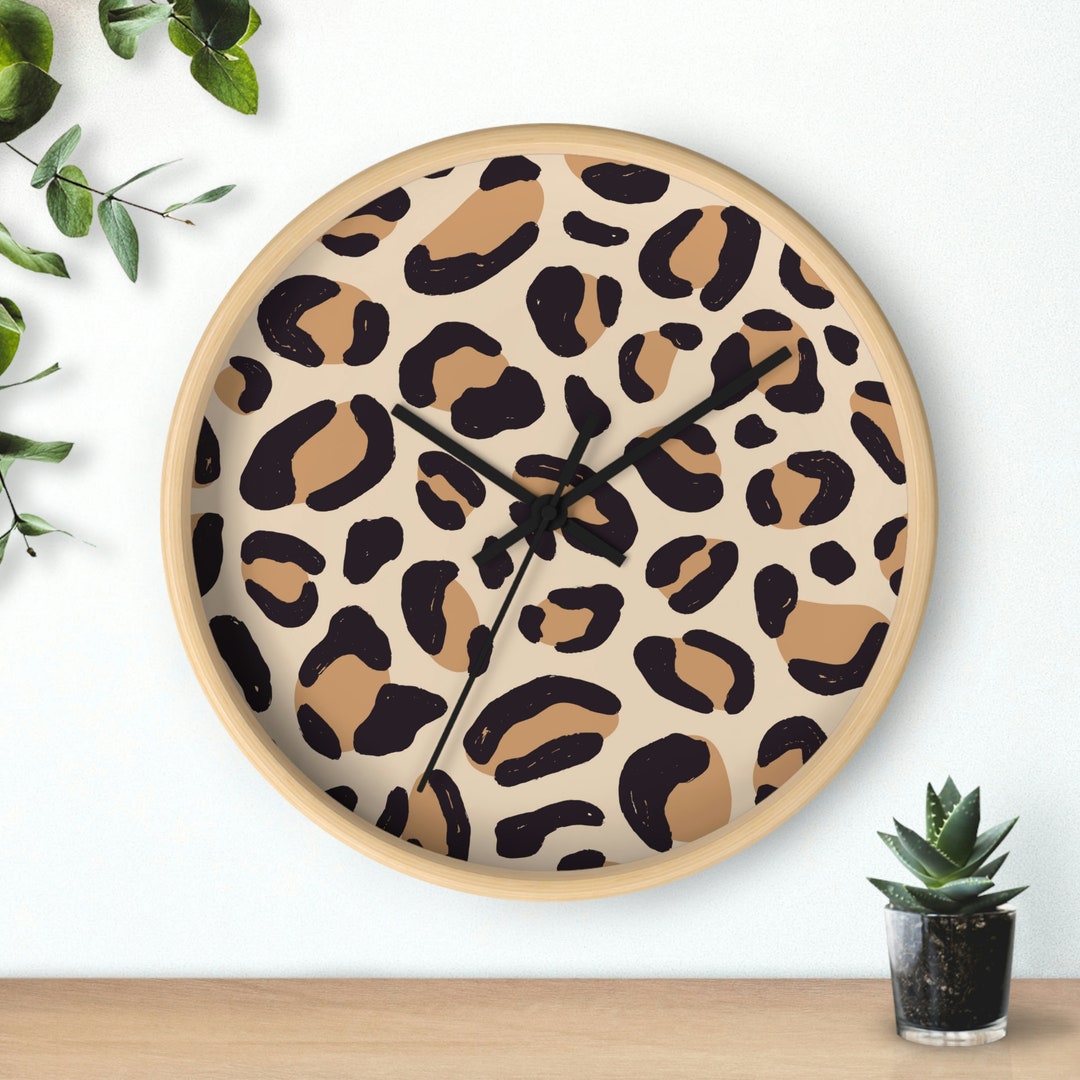 Leopard Face Clock | 10 Inch | Home Decor - Etsy