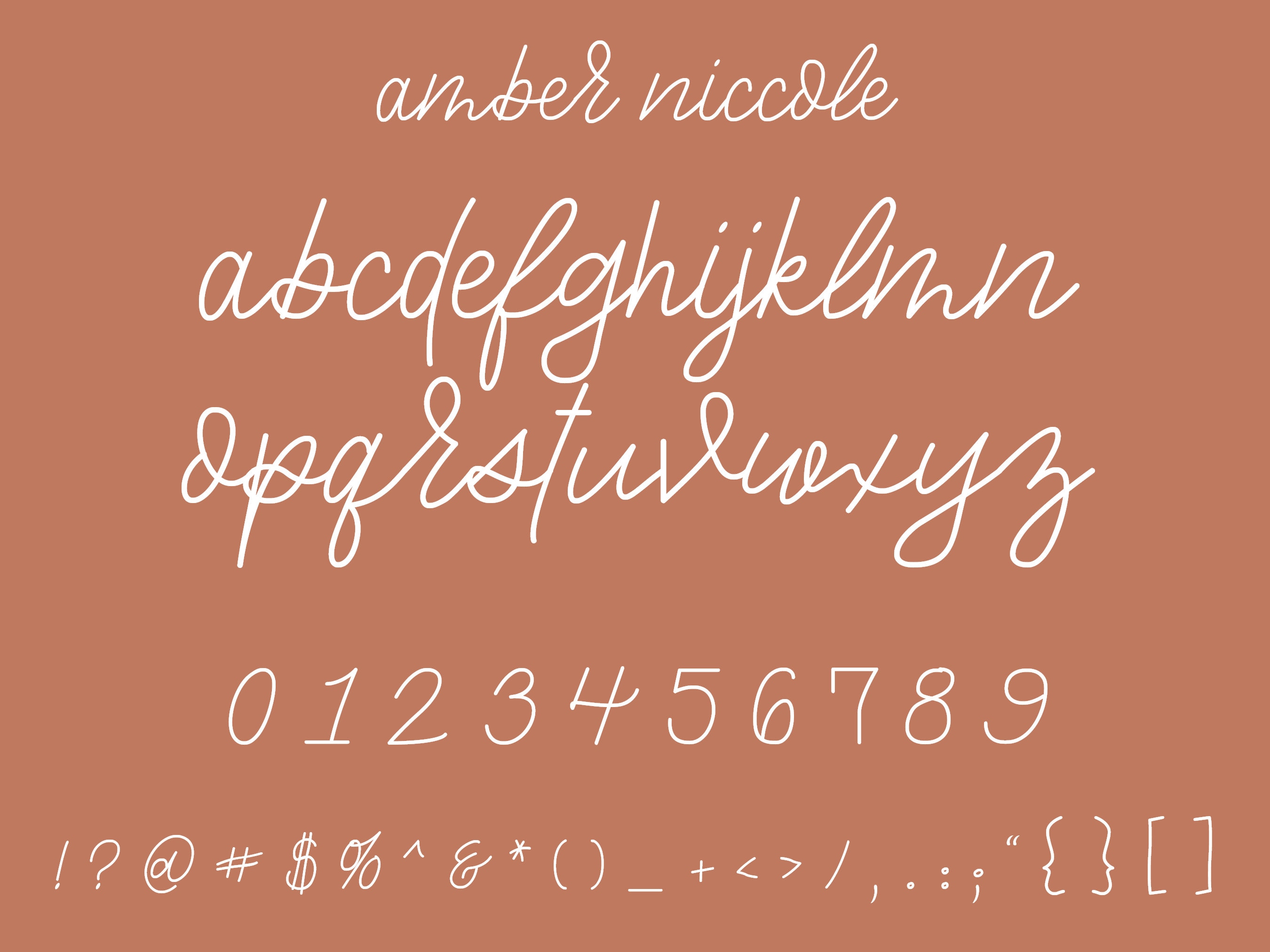 Amber Niccole Hand Lettered Font, Cursive Font, Calligraphy Font, OTF ...