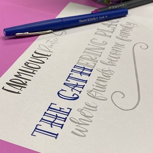 Hand Lettering Workbook- Farmhouse Edition, PDF Lettering Workbook ...