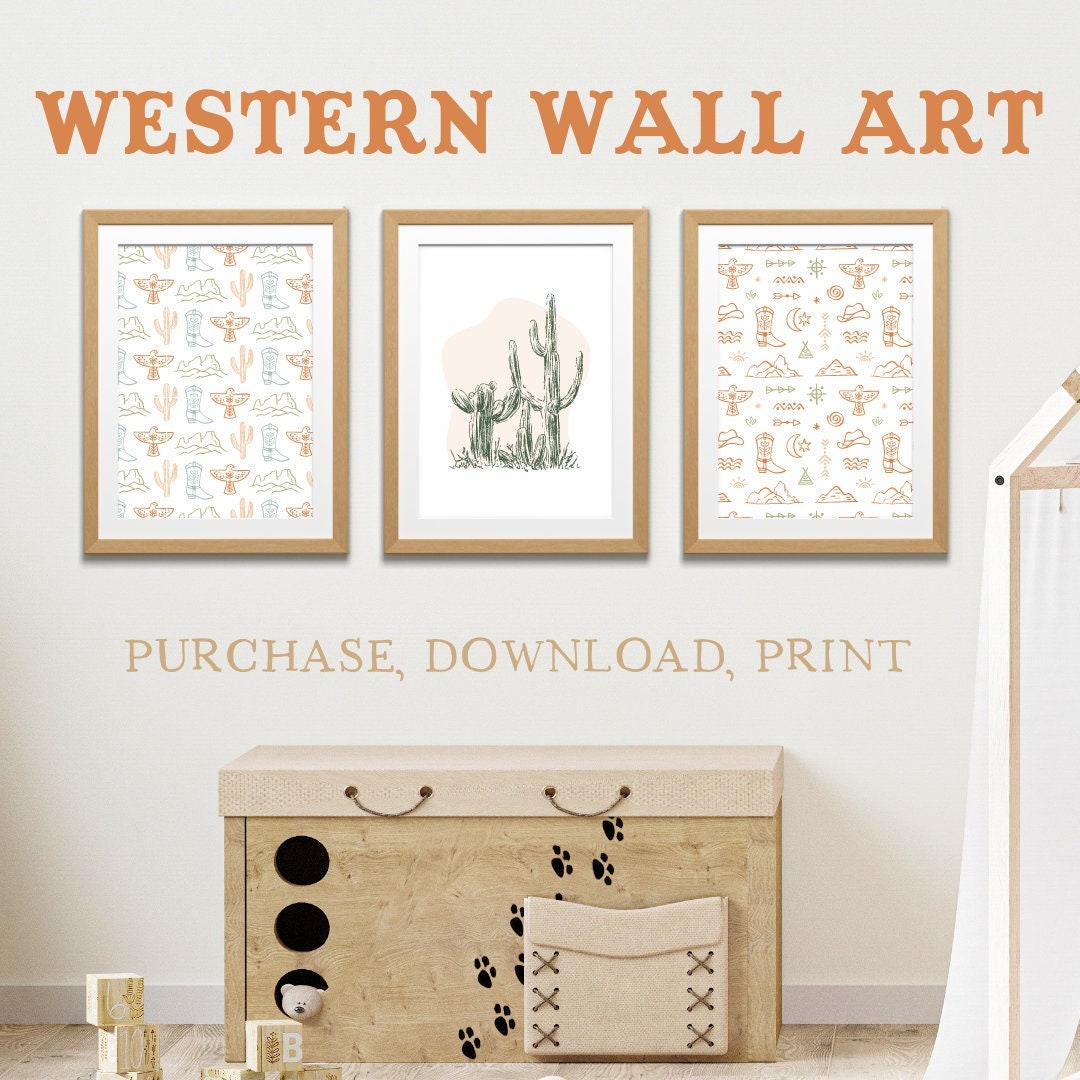 Western Wall Art, Poster, Digital Download - Etsy