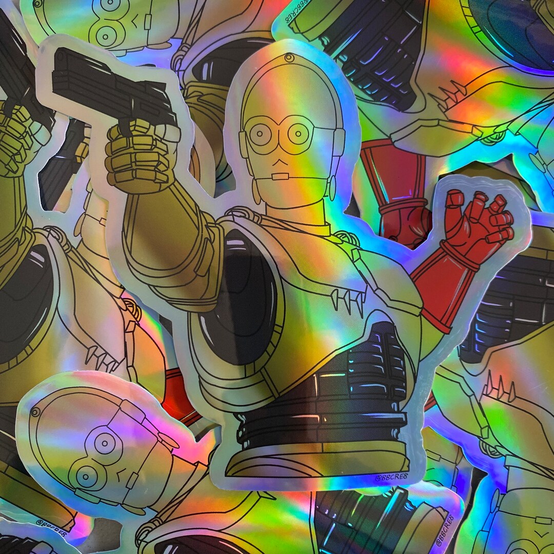 C3p-robocop Hologram Vinyl Decal Sticker, Coffee Mug, Sticker, Water ...