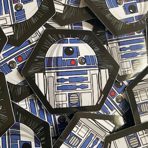 R2-D2 Hex Vinyl Sticker all Weather Proof Decal - Etsy